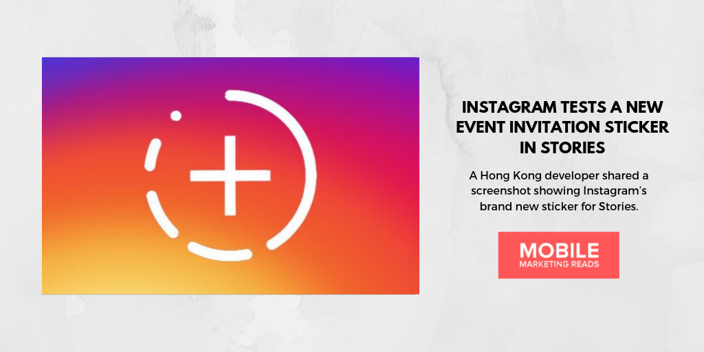 Instagram Tests A New Event Invitation Sticker In Stories | Mobile ...